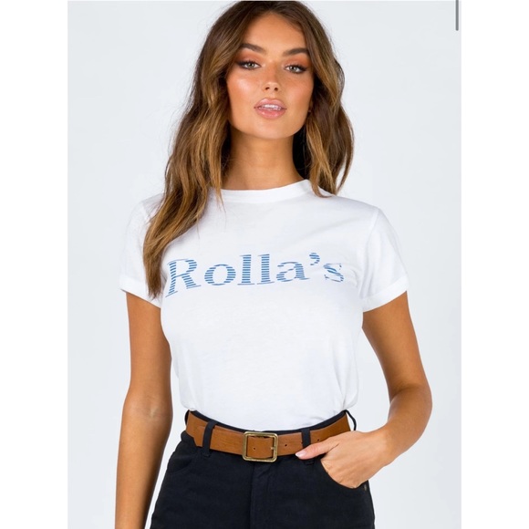 ROLLA'S | Tops | Rollas Venetian Logo Tee French Blue | Poshmark